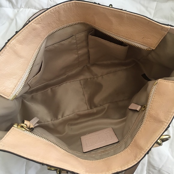 Coach | Bags | Coach F7127 Inlaid C Patent Leather Tote Bag | Poshmark